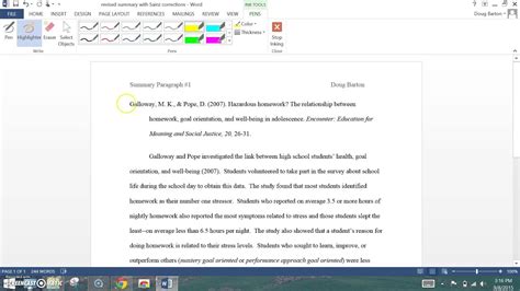 Annotate With Microsoft Word Using Your Stylus Youtube