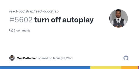 Turn Off Autoplay · Issue 5602 · React Bootstrapreact Bootstrap · Github