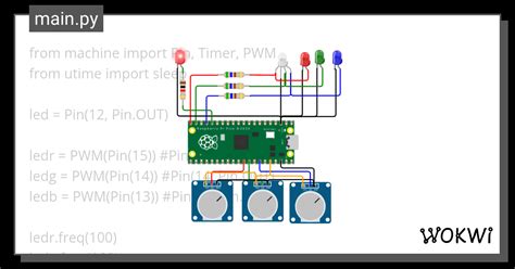 Pwm Rgb Led Modified Wokwi Esp32 Stm32 Arduino Simulator
