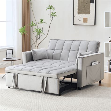 Mercer41 3 In 1 Convertible Sleeper Sofa Bed Pull Out Couch For Living