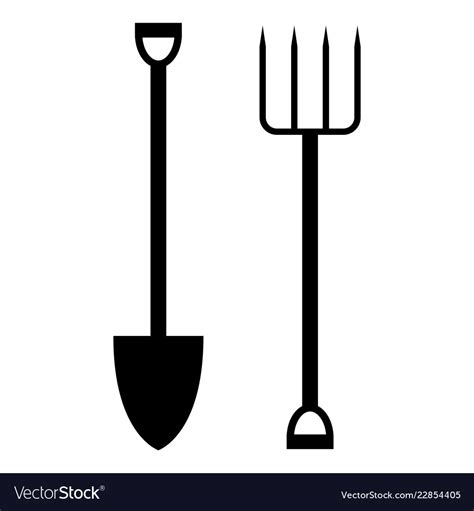 Garden Fork And Shovel Royalty Free Vector Image