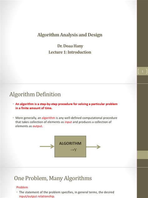 Lec1 Introduction Pdf Algorithms Theoretical Computer Science