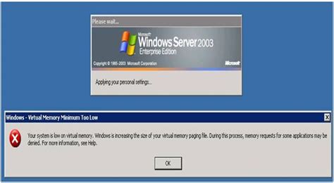 Your System Is Low On Virtual Memory