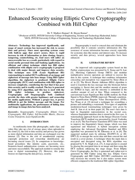 Enhanced Security Using Elliptic Curve Cryptography Combined With Hill