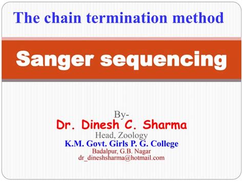 Dna Sequencing Sangers Method Pptx Chemistry Science