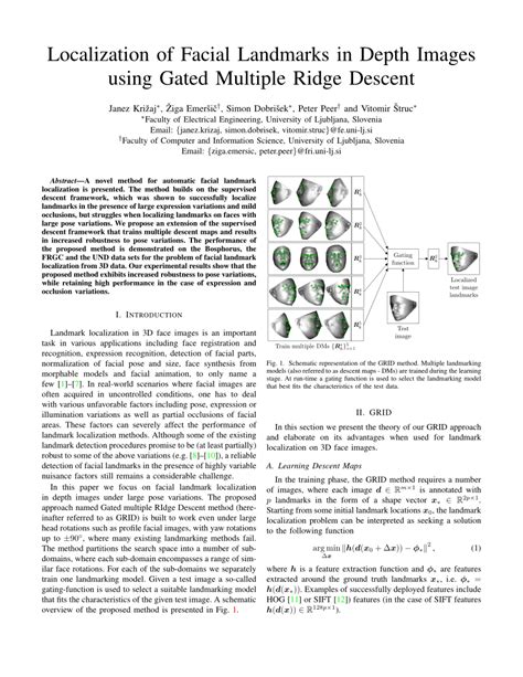 Pdf Localization Of Facial Landmarks In Depth Images Using Gated Multiple Ridge Descent