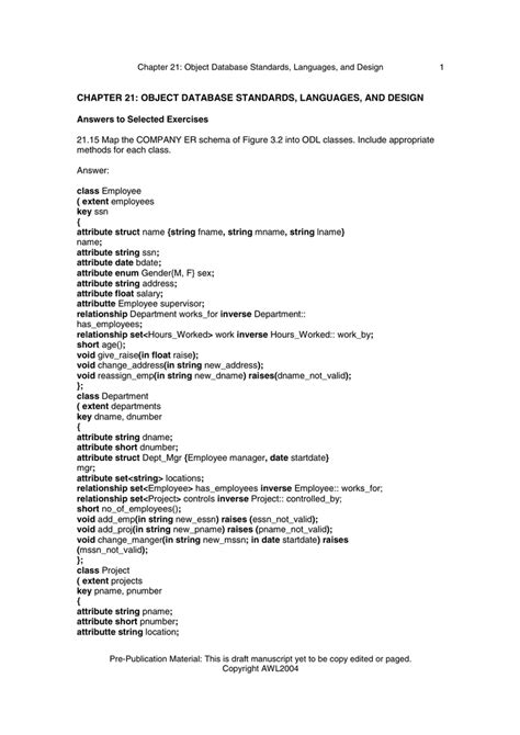 Chapter 21 Object Database Standards Languages And Design