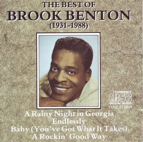 Other Music Cds Brook Benton The Best Of Brook Benton 1931 1988 Cd Oncd 3418 Ex Was