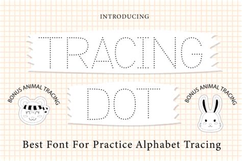 Tracing Dot Font Digital Font Download