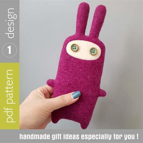 Bunny Doll Sewing Pattern Pdf Big Pink Rabbit Dailydoll Shop