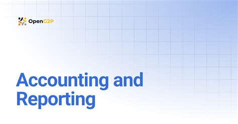 Accounting And Reporting Openg2p Docs