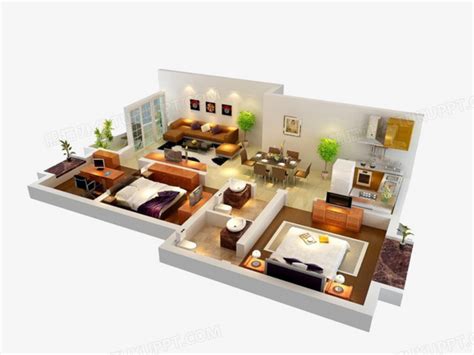 3d房屋模型png图片素材下载模型png熊猫办公