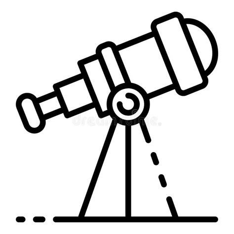 Telescope Icon Outline Style Stock Vector Illustration Of Observation Line 143831247