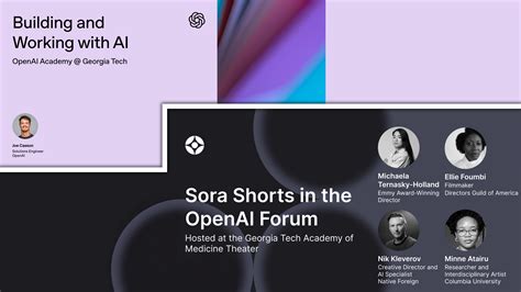 Openai Workshop And Film Showcase At Georgia Tech Campus Calendar