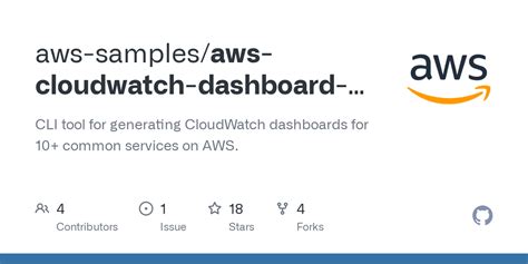 Github Aws Samples Aws Cloudwatch Dashboard Generator Cli Tool For Generating Cloudwatch