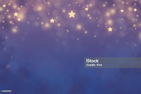 추상 빛나는 황금 별과 어두운 파란색과 보라색 그라데이션 배경에 뿌려 0명에 대한 스톡 벡터 아트 및 기타 이미지 0명 겨울 공란 Istock