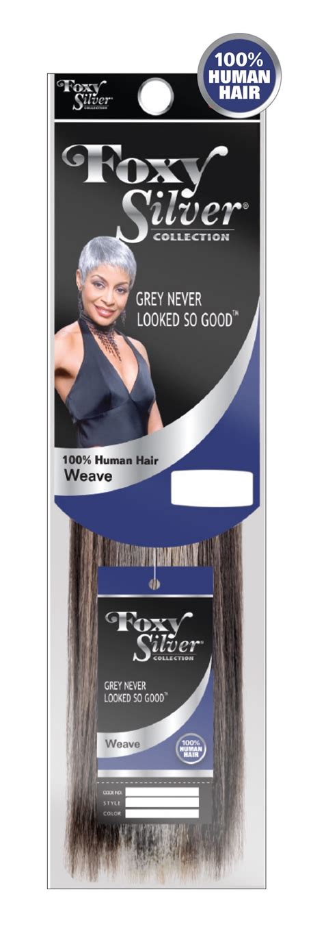 Foxy Salon Weave Straight10 Foxy Silver Human Hair Weave In 280