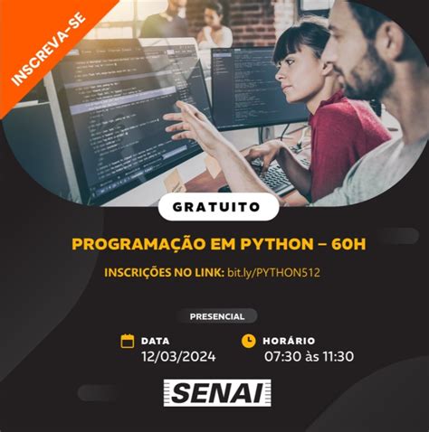 Curso Gratuito De Ti Programação Em Python No Senai De Sumaré