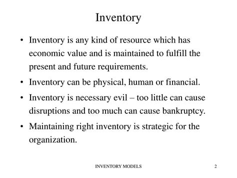 Ppt Inventory Models Powerpoint Presentation Free Download Id 3710838