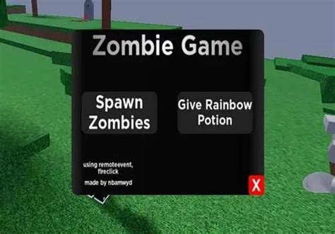 Zombie Game Script Spawn Zombies Give Rainbow Potion Roblox Scripter