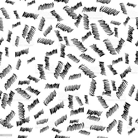 블랙 펜슬 브러시 스트로크가 있는 매끄러운 패턴 가리기에 대한 스톡 벡터 아트 및 기타 이미지 가리기 거친 검은색