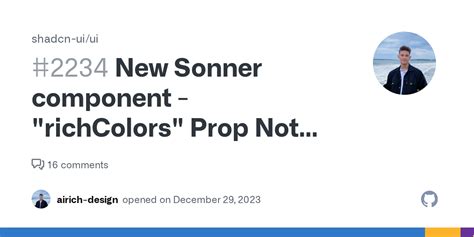 New Sonner Component Richcolors Prop Not Overriding Default Colors In Sonner Component Of