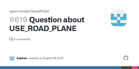 question about use road plane · issue 619 · open mmlab openpcdet · github