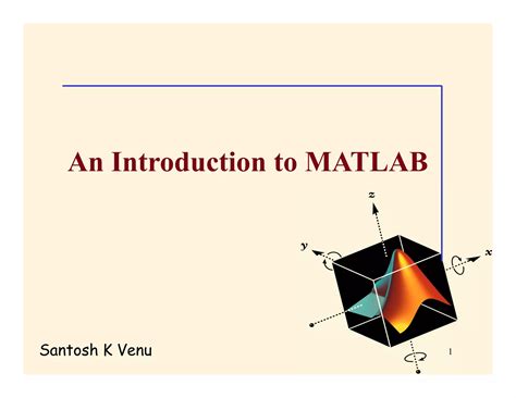 Introduction To Matlab PDF Programming Languages Computing