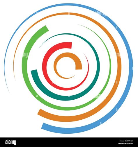 Abstract Multicolored Circular Element Concentric Circles Rings Stock Vector Image And Art Alamy
