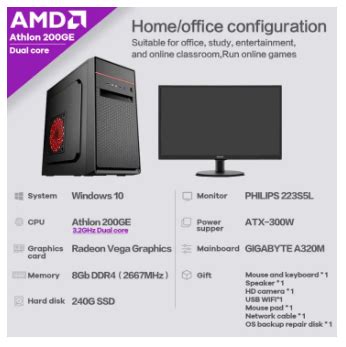 Brand New Desktop Computer Set Office Learning Computer Full Set AMD ATHLON II X GHZ Main