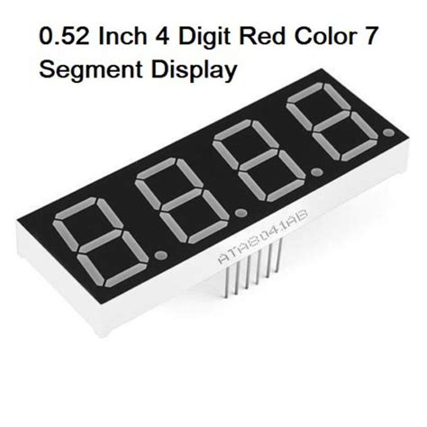 4 DIGIT Common ANODE CA 0 52 Inch 4 Digit 7 Segment RED Color Digital LED 7 Segment Display 12