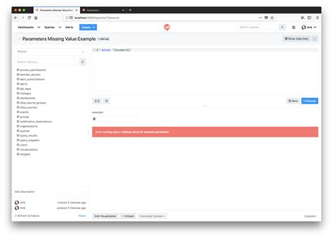 Make Missing Parameter Value Message Friendlier · Issue 2721 · Getredash Redash · Github
