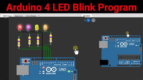 Arduino 4 Led Blink Program Kaise Banaye Step By Step In Hindi Computer Youtube