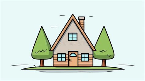 Simple Stick Figure House Stock Illustration Illustration Of Figure