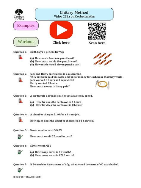 Unitary Method Pdf Pdf