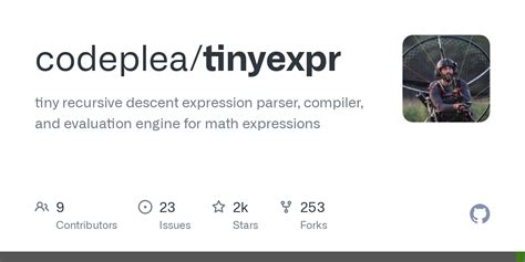 GitHub Codeplea Tinyexpr Tiny Recursive Descent Expression Parser