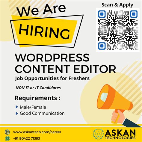 Meenakshi Devi Ganesh On Linkedin Wordpresscontenteditor Urgenthiring Askantech Fresher
