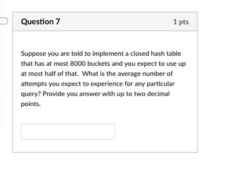 Solved D Question 7 1 Pts Suppose You Are Told To Implement Chegg Com