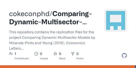 github cokeconphd comparing dynamic multisector models this