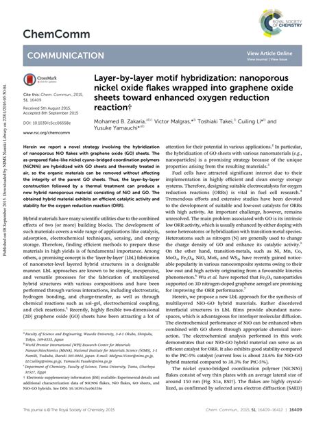 Pdf Layer By Layer Motif Hybridization Nanoporous Nickel Oxide