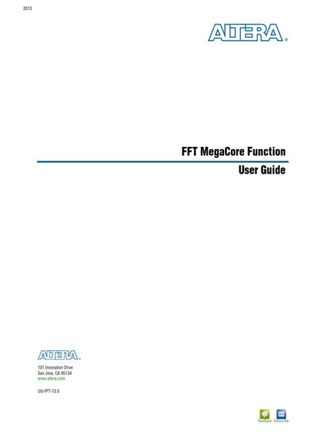 Fft Megacore Function Pdf Inputoutput Fast Fourier Transform