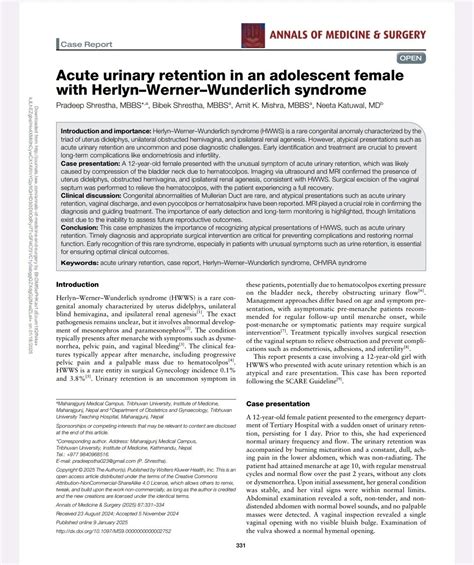Bibek Shrestha On Linkedin Case Report Published This Case Of Hwws