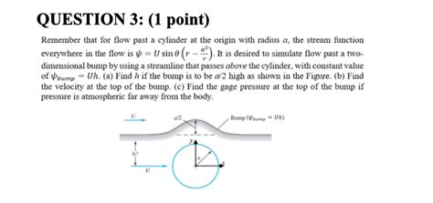 Solved Question 3 1 ﻿pointremember That For Flow Past A