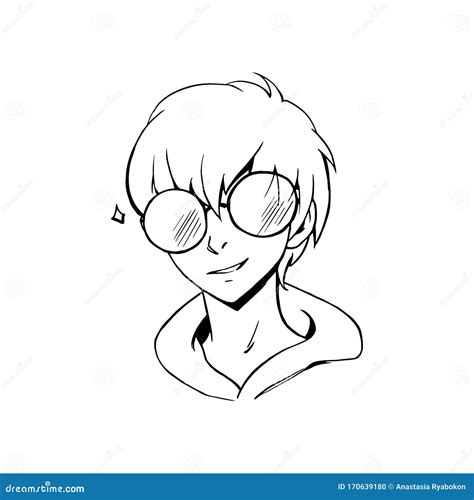 Otaku Nerd Image Japanese Culture Cartoon Vector