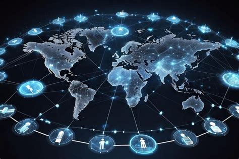 Premium Photo Global Communication Network Concept Digital Transformation