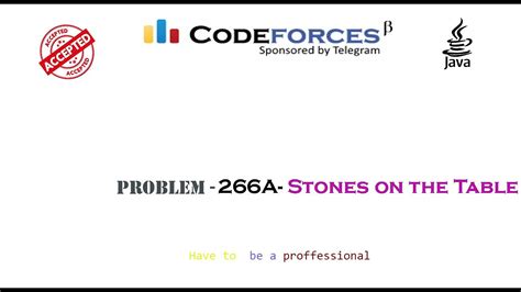codeforces problem 266a stones on the table solved by java in