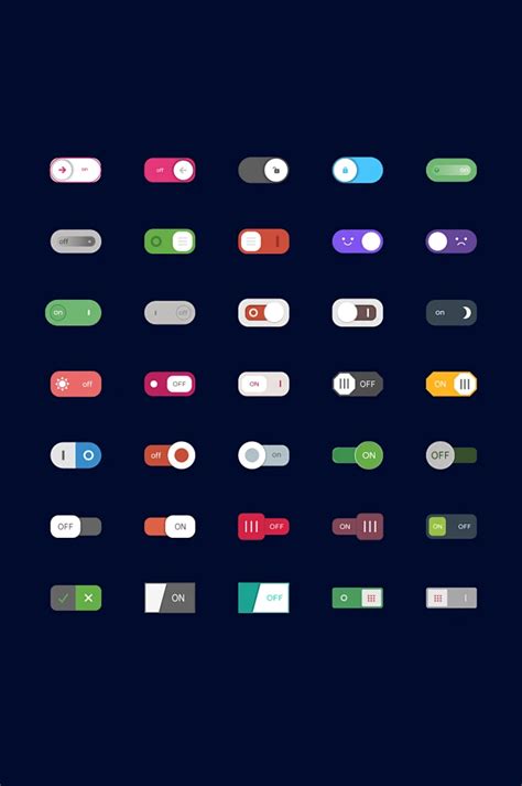 精美炫彩手机开关按键ui图标 花瓣网