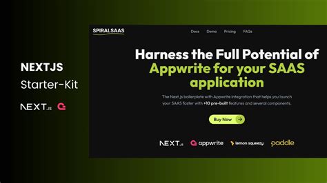 Nextjs Starter Kit With Appwrite Integration Youtube