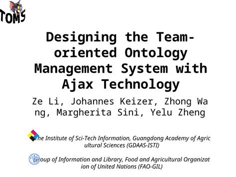 Ppt Designing The Team Oriented Ontology Management System With Ajax Technology Ze Li