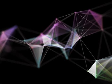 낮은 폴리 신경총 디자인의 3d 렌더링 안녕 텍 과학 배경 무료 사진